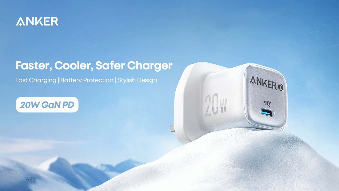 New Version Anker Zolo Charger 20W GaN IQ & PD Combo - Anker Bangladesh